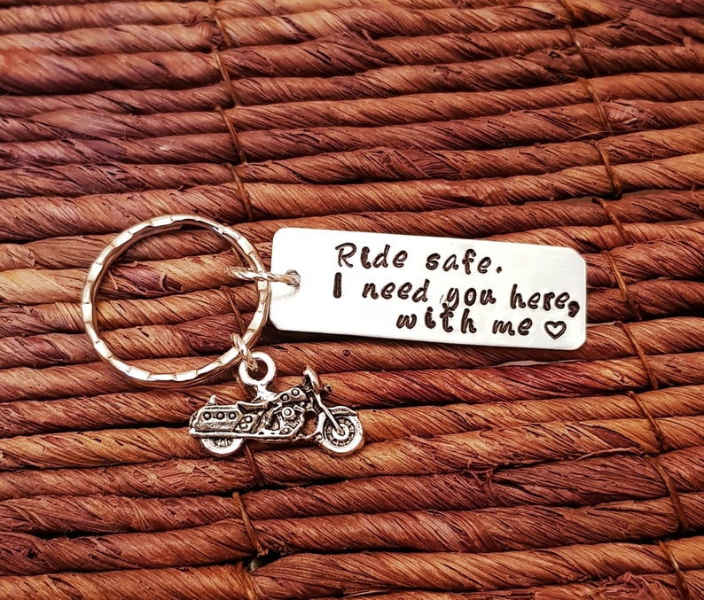 Personalized Keychain Drive Safe Ride Safe Motorcycle - Etsy UK