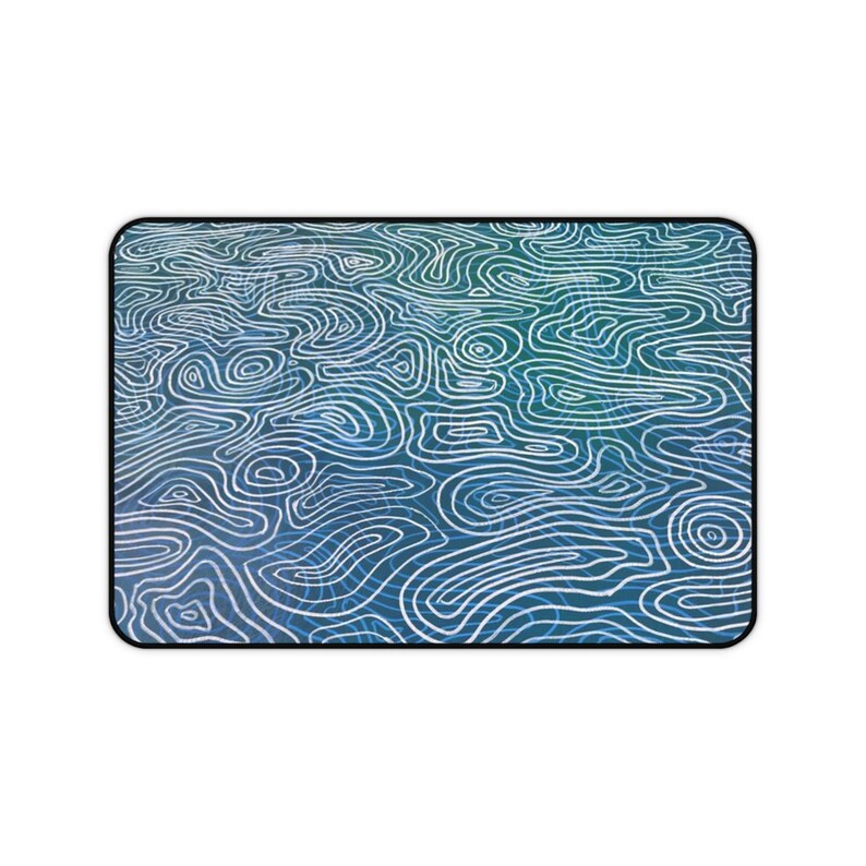 Retro Water Ripple Desk Mat, Funky Mouse Pad, Vibrant Desk Accessory ...