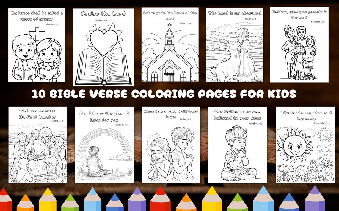 Bible Verse Coloring Pages for Preschoolers| Preschool Bible Verses ...