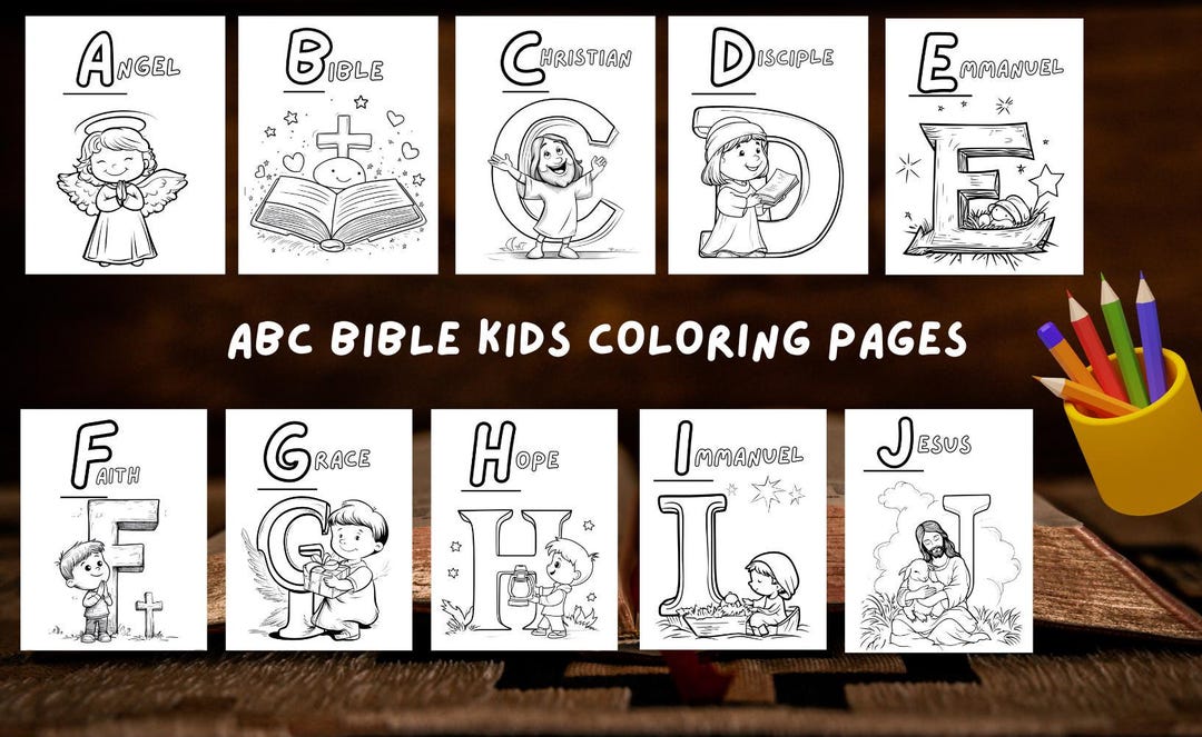 ABC Bible Verse Coloring Pages for Preschool 24 Printable Love Coloring ...