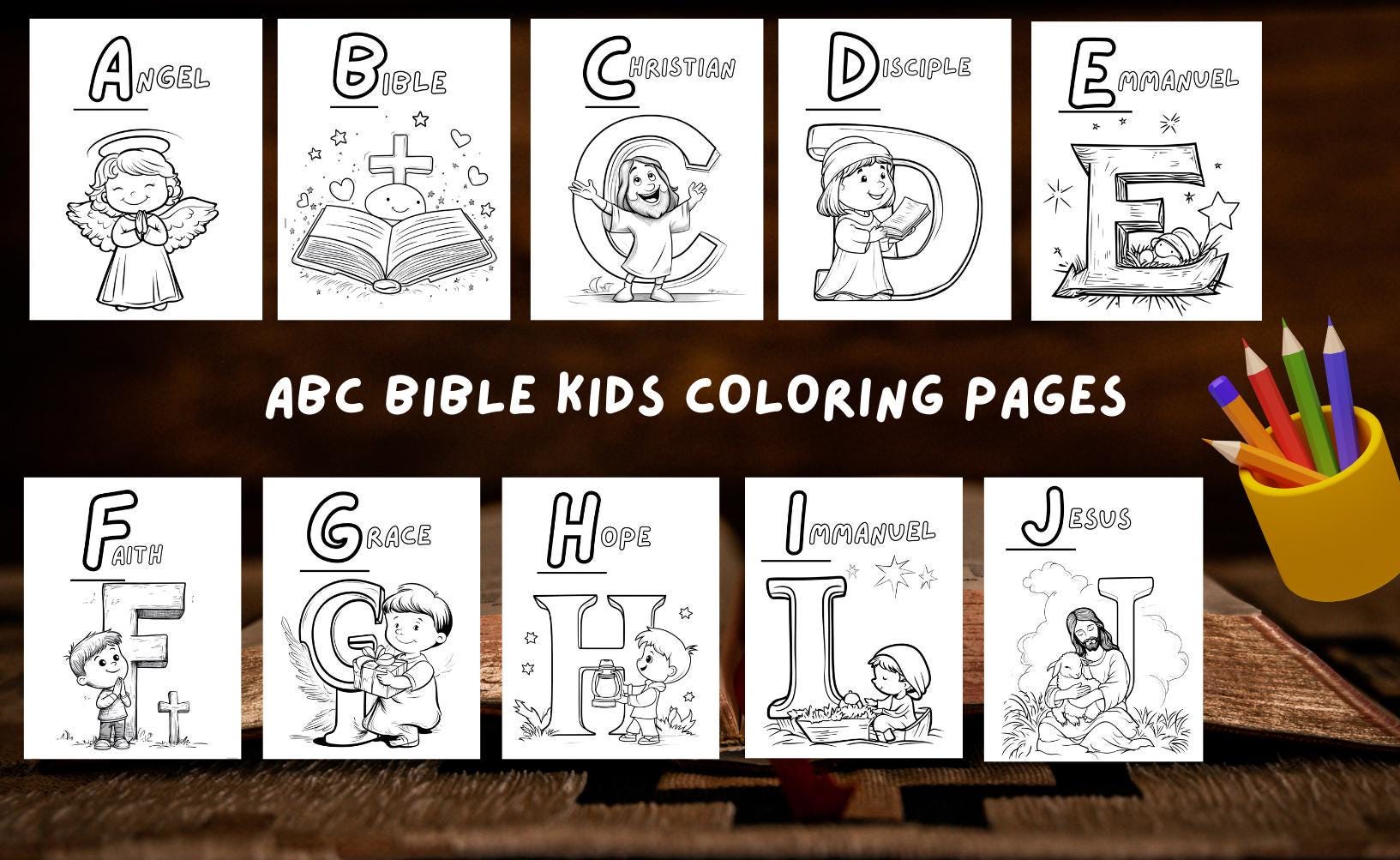 ABC Bible Verse Coloring Pages for Preschool 24 Printable Love Coloring ...