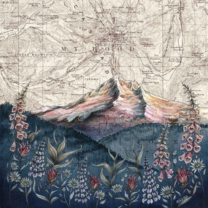 Mount Hood Poster Wall Art - Etsy