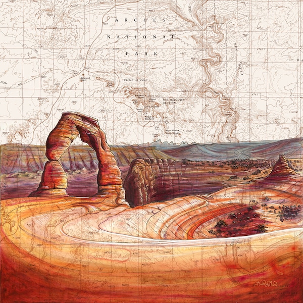 Moab Map Wall Art - Etsy