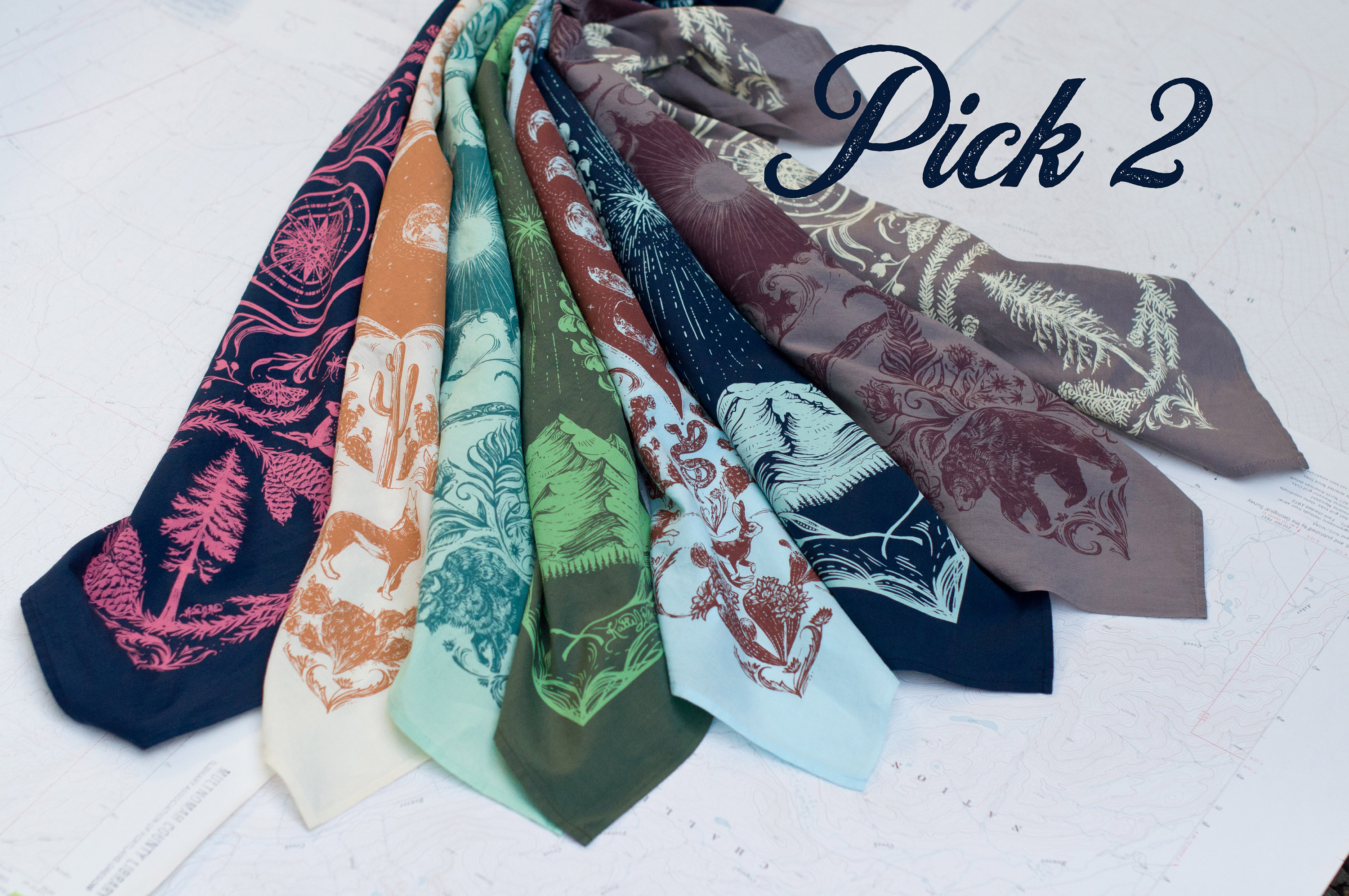 2 Premium Outdoor Bandana Collection super soft cotton | Etsy