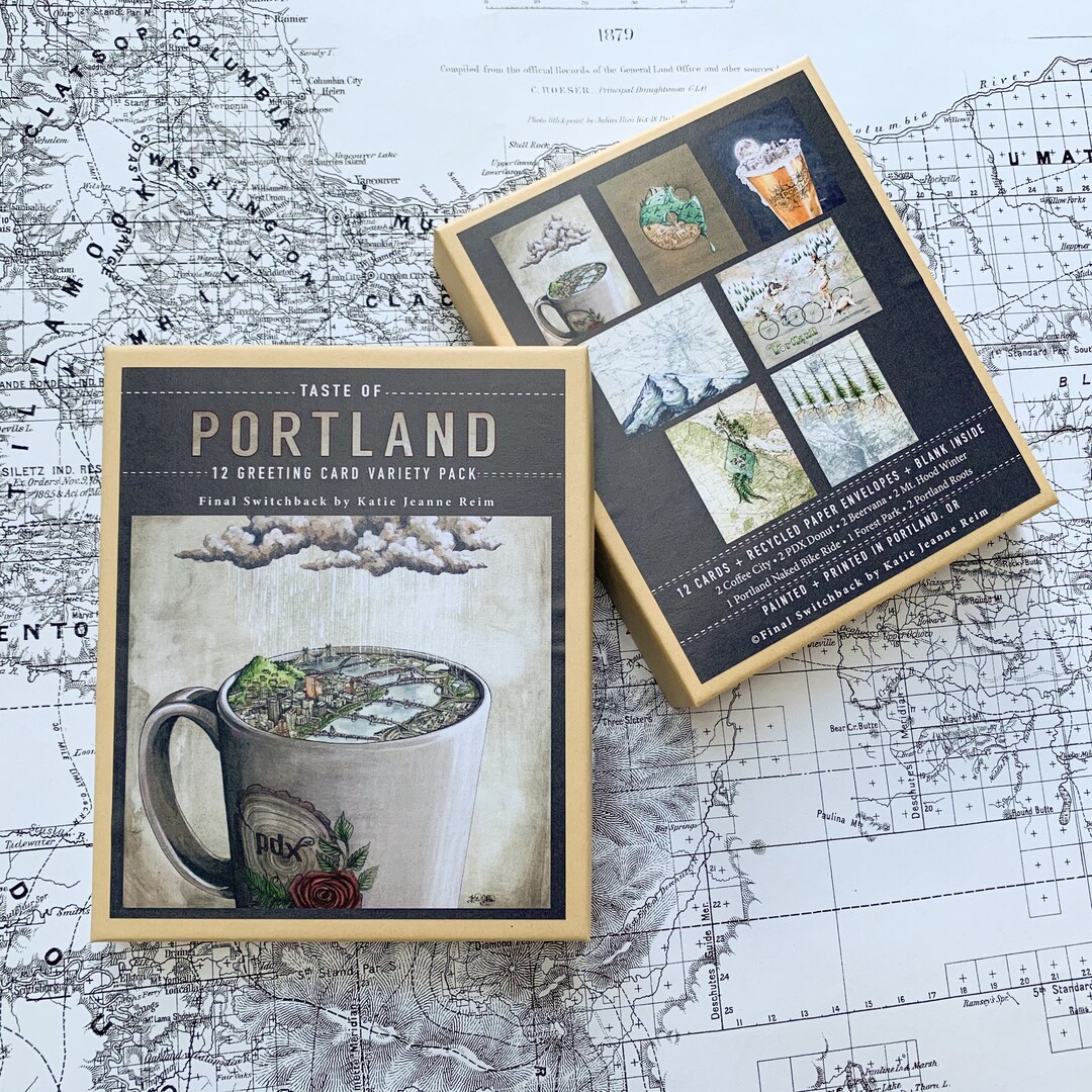 Portland Card Set, 12 Portland Oregon Cards, PDX Card, Portland Food ...