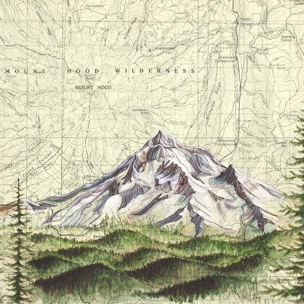 Mt Hood Wall Art - Etsy