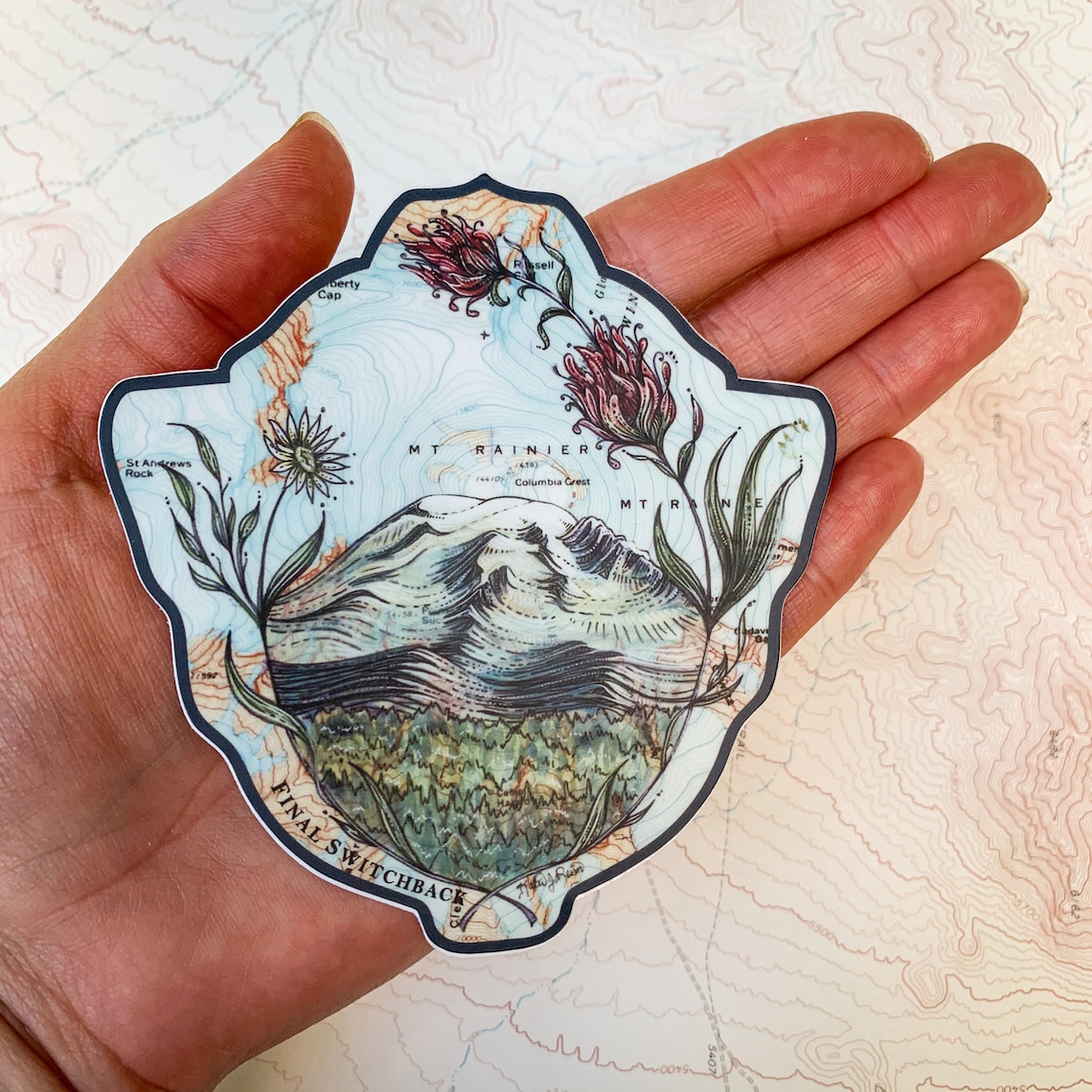 PNW Vinyl Stickers Weatherproof Mountain Sticker PNW | Etsy