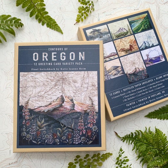 Oregon Card Set 12 Oregon Mountain Cards Oregon Wilderness | Etsy