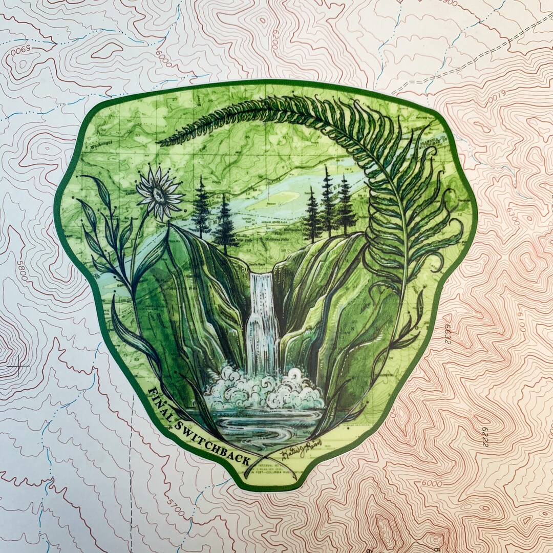 Columbia River Gorge Vinyl Sticker, Weatherproof Mountain Sticker, PNW ...