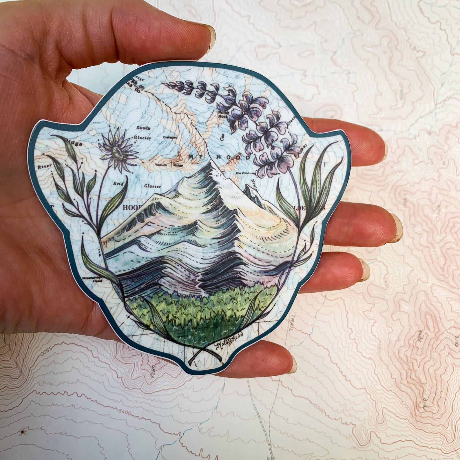 PNW Vinyl Stickers Weatherproof Mountain Sticker PNW | Etsy