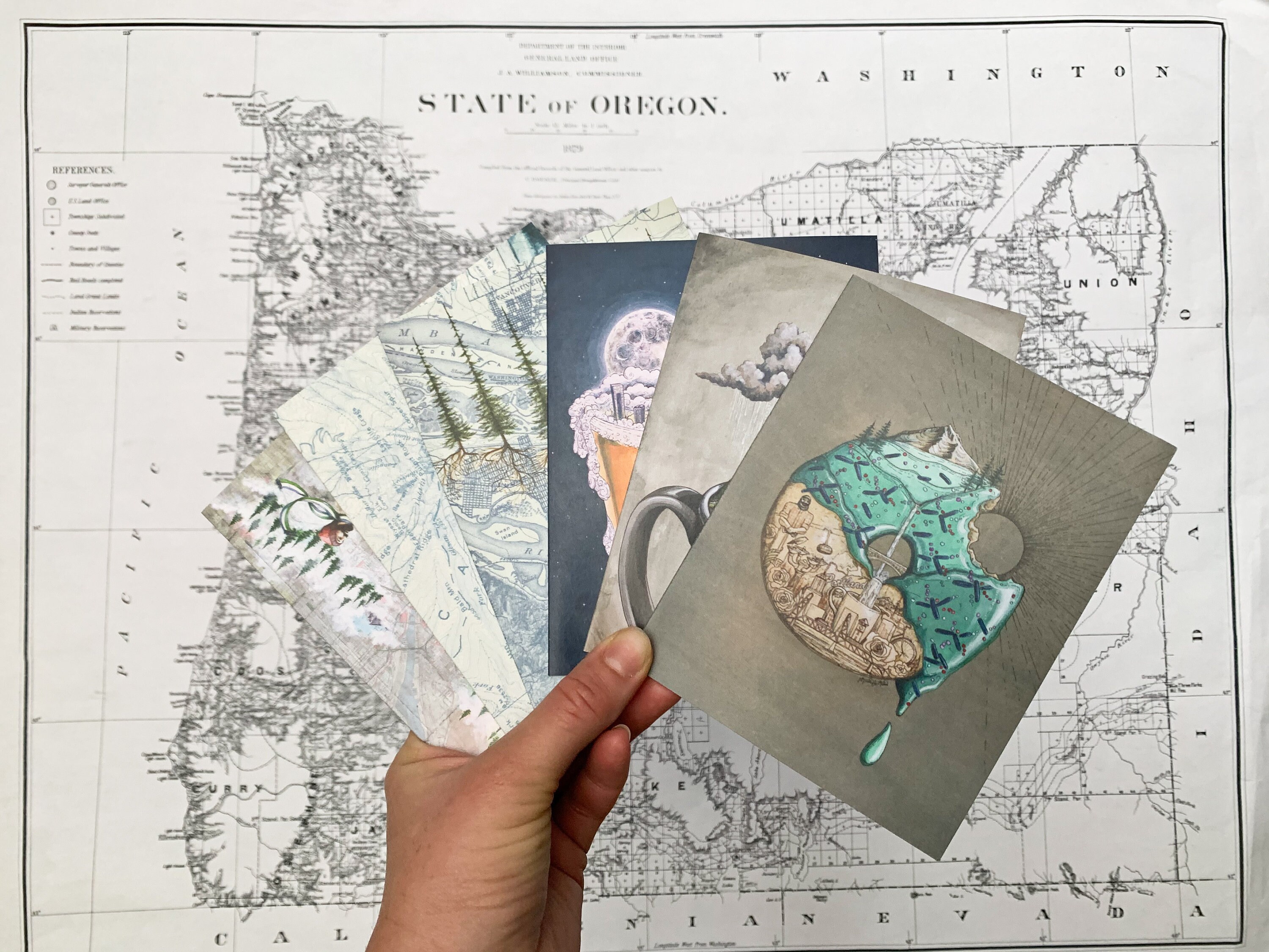 Portland Card Set 12 Portland Oregon Cards PDX Card - Etsy Sweden