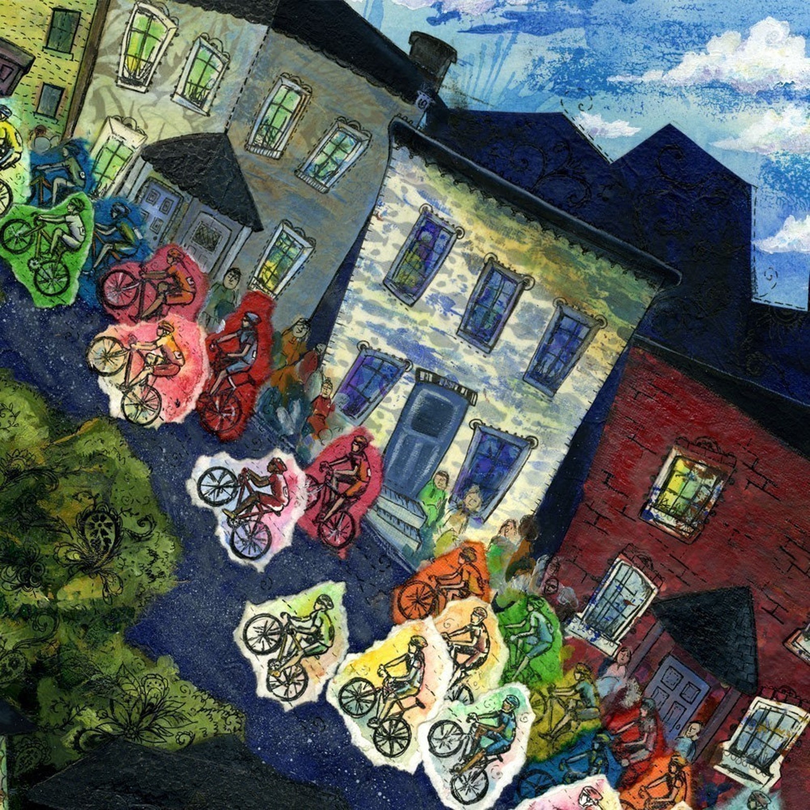 Bike Race Manayunk Wall Print Philadelphia Bike Race Art - Etsy