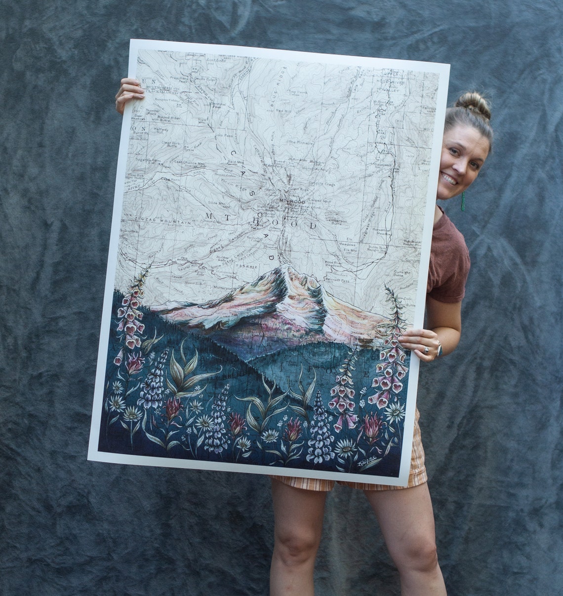 Mt Olympus Print Olympic National Park Art Painting Print - Etsy