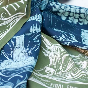 PNW Bandana, Super Soft Cotton Bandana, Evergreen or Navy, Coast ...