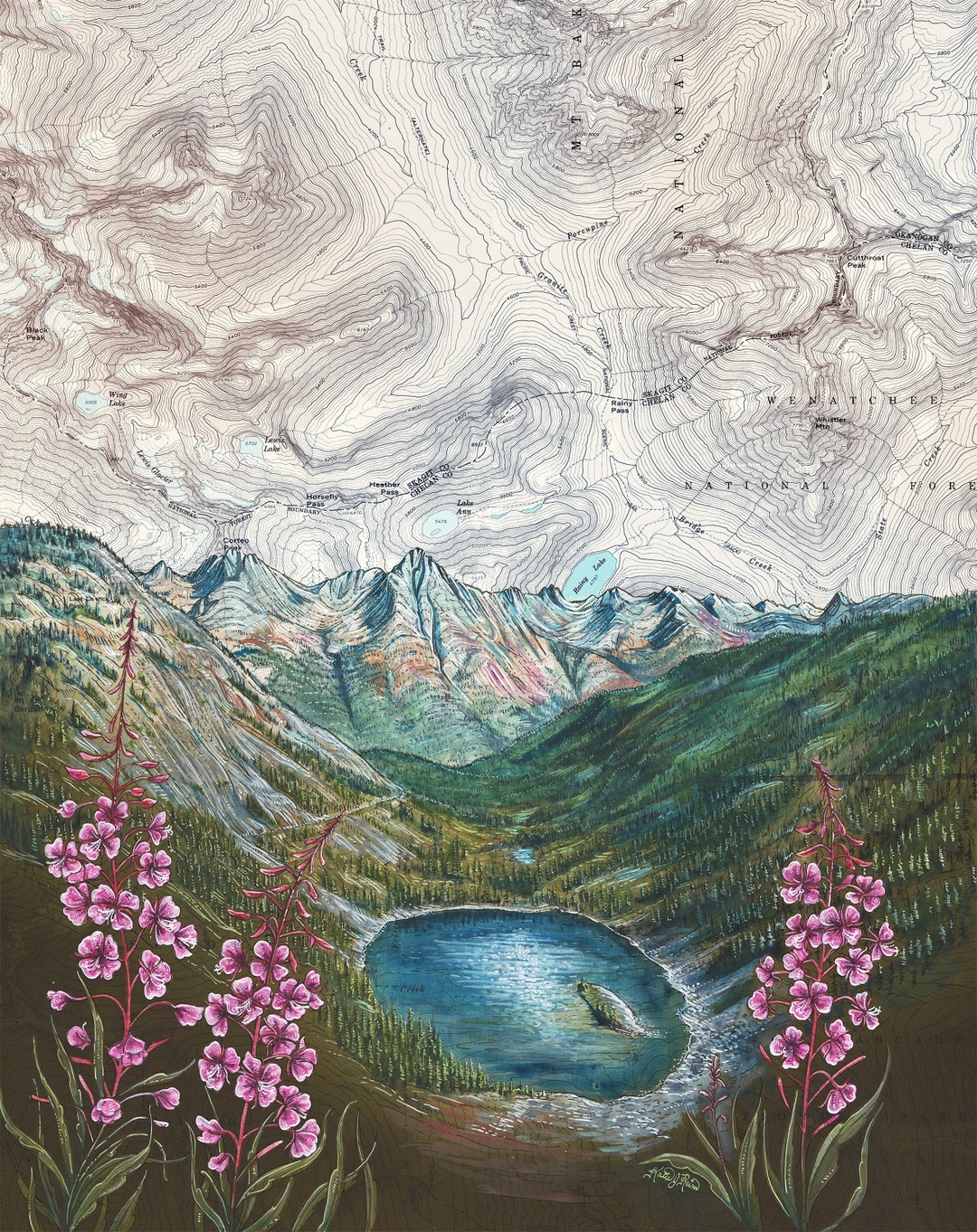 Heather Maple Pass Print: North Cascades National Park Art - Etsy