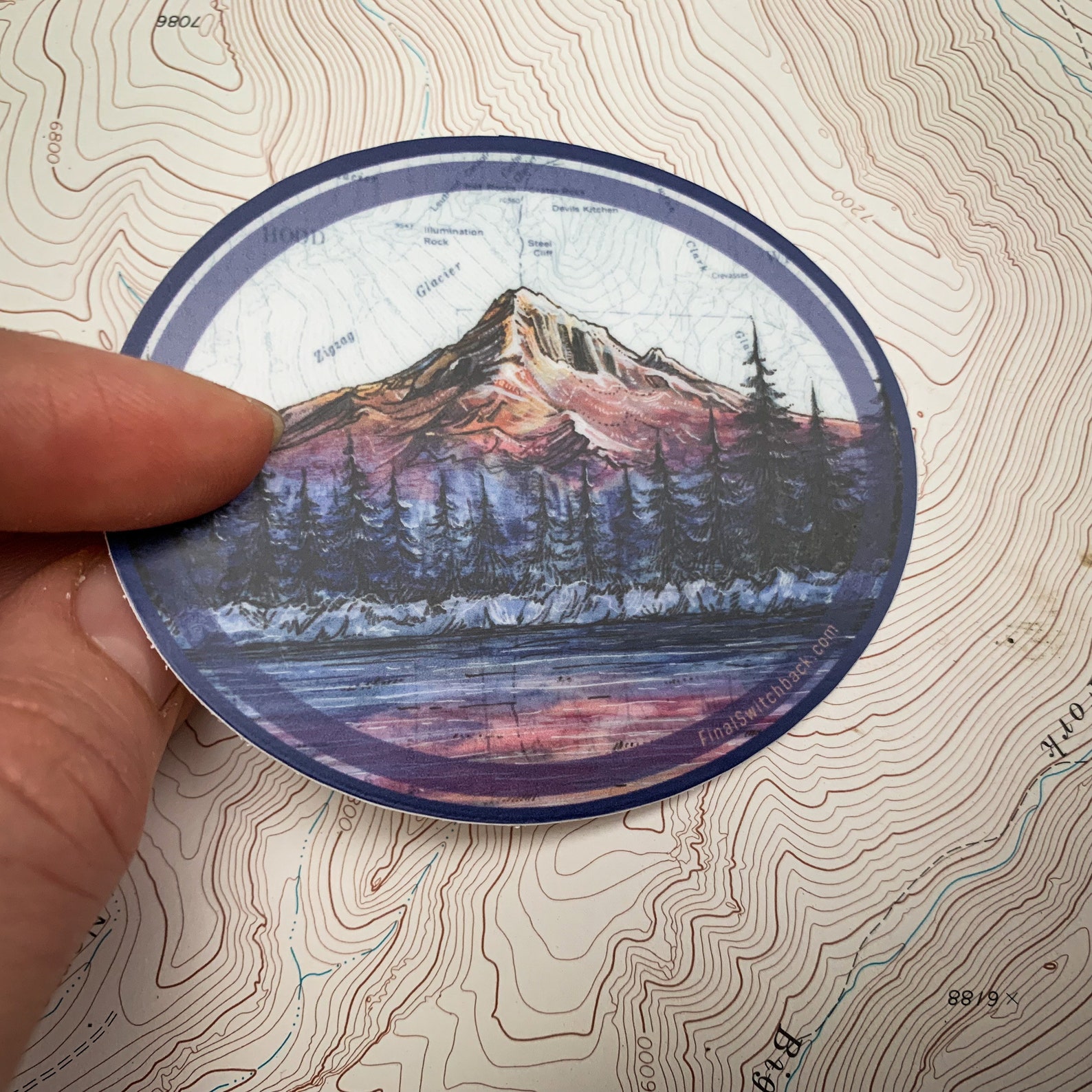 Mt. Hood Vinyl Sticker Weatherproof Mountain Sticker Oregon | Etsy