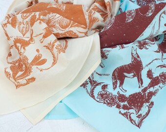 Red Fox Bandana - Etsy