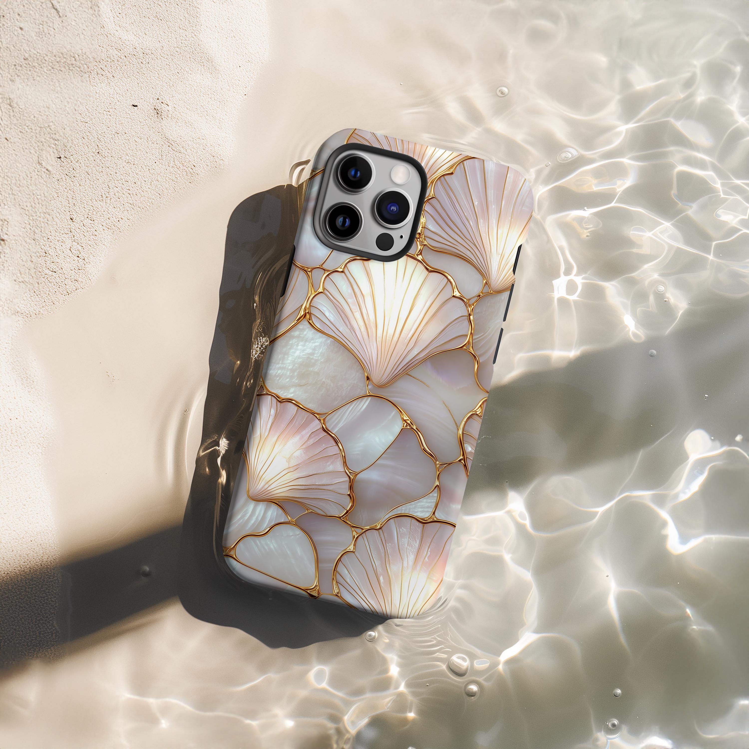Stained Glass Seashell Phone Case Faux Mosaic Coquette Coastal Cover ...