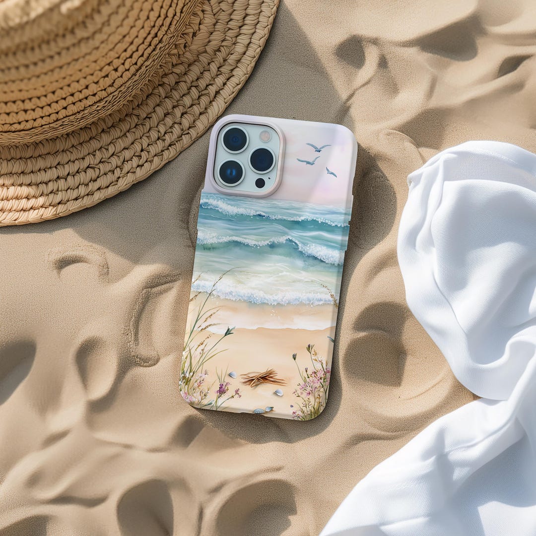 Beach Seaside Phone Case Ocean Sea Beach Bird Summer Water Art Cover ...