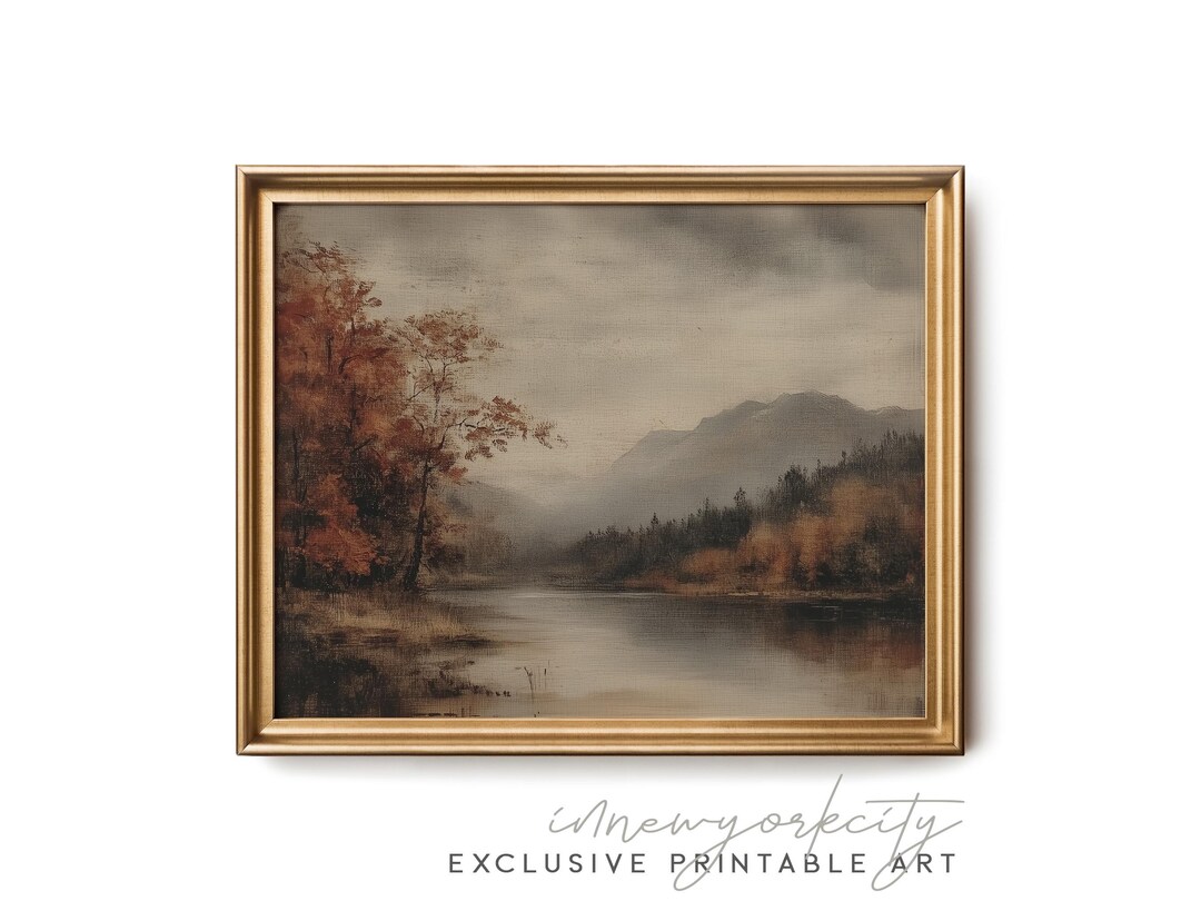 Neutral Seasons Wall Art – Digital Download Painting Print – Warm ...