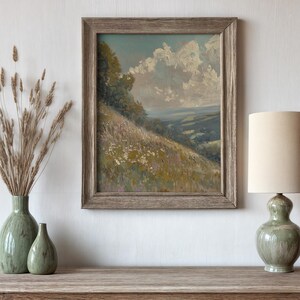 Scenic Spring Countryside Printable Art – Vintage Painting Wall Art ...