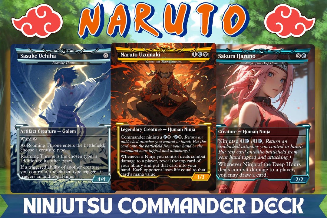 Naruto Ninjutsu EDH MTG Deck Premium Quality Proxy 100+ Cards - Etsy