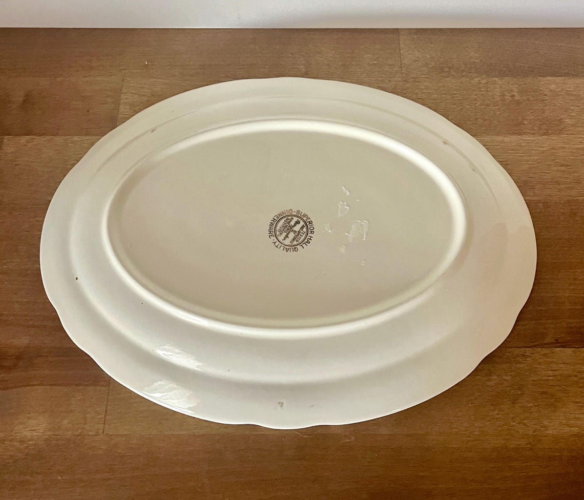Vintage Superior Hall Jewel Tea Autumn Leaf Oval Serving Platter - Etsy