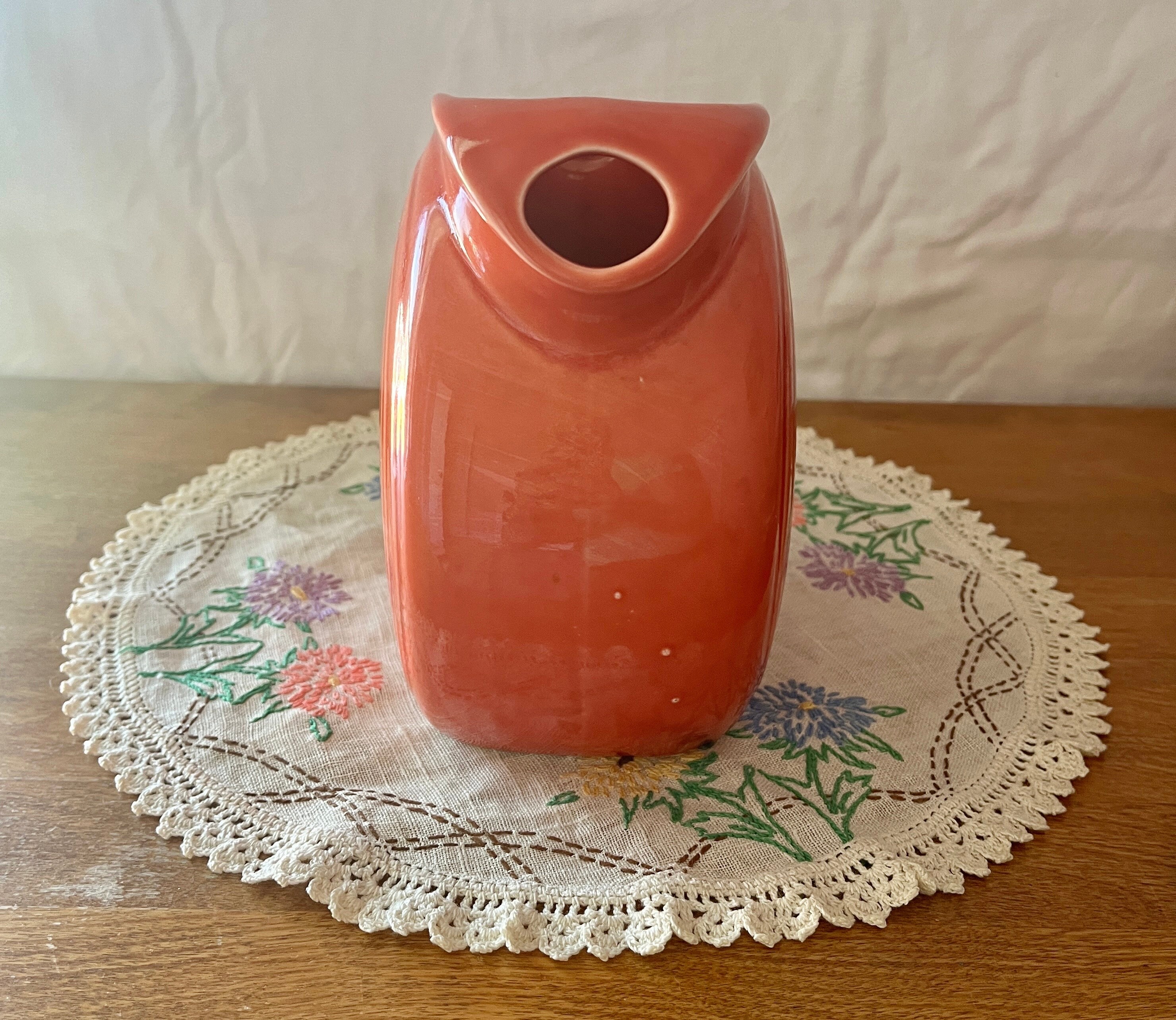 Homer Laughlin Fiestaware Large Disc Pitcher ~ Retired Persimmon ~ EUC ...
