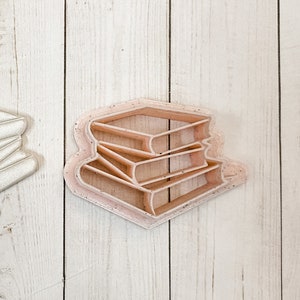 Stack of Books Cutter Polymer Clay 3D Printed Detailed Imprints ...