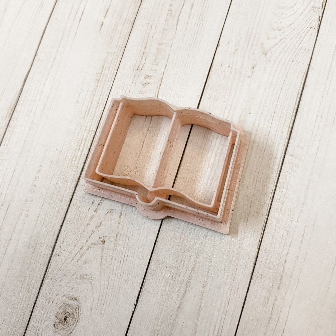 Open Book Cutter Polymer Clay 3D Printed Detailed Imprints Debossed - Etsy