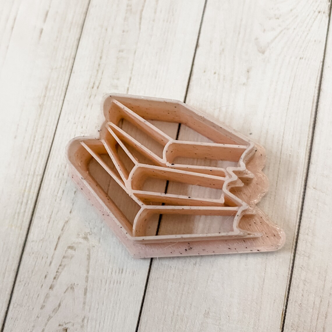 Stack of Books Cutter Polymer Clay 3D Printed Detailed Imprints ...