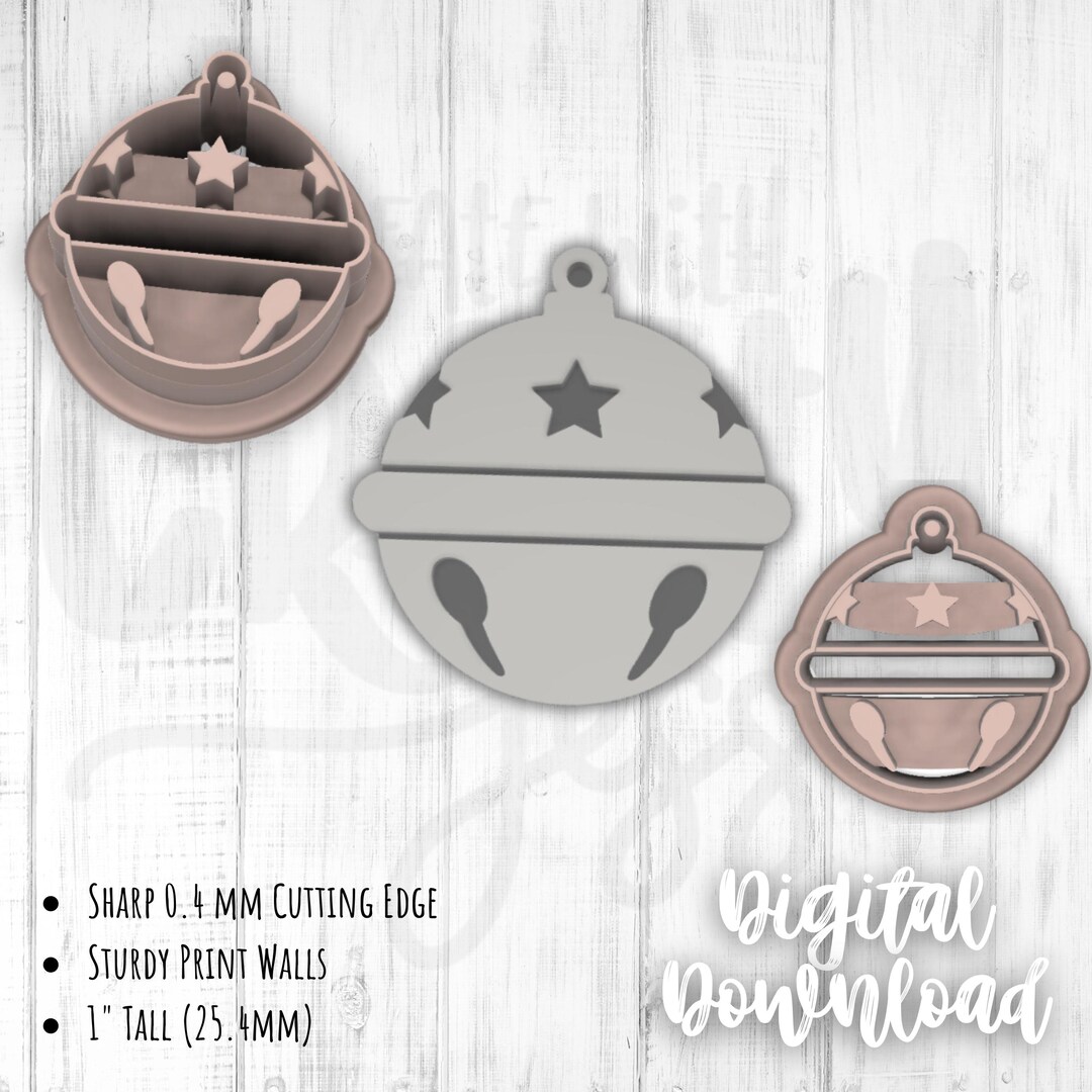 Christmas Bell STL Files: Polymer Clay Cutter (digital Download) - Etsy