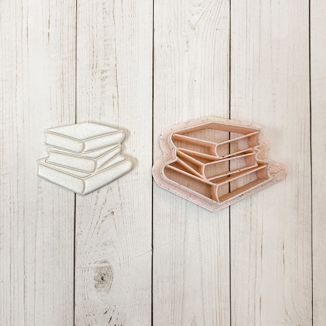 Stack of Books Cutter Polymer Clay 3D Printed Detailed - Etsy