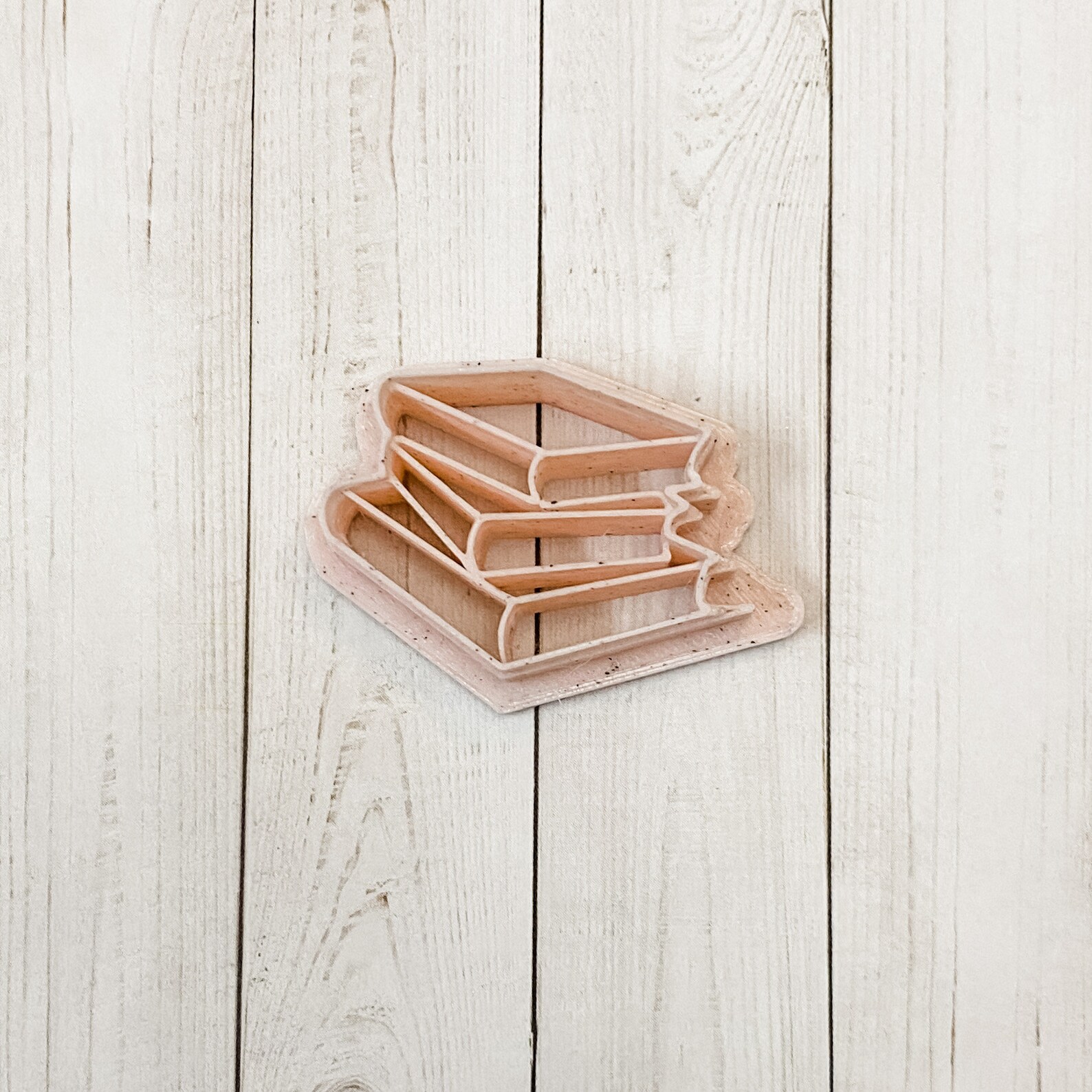 Stack of Books Cutter Polymer Clay 3D Printed Detailed Imprints ...