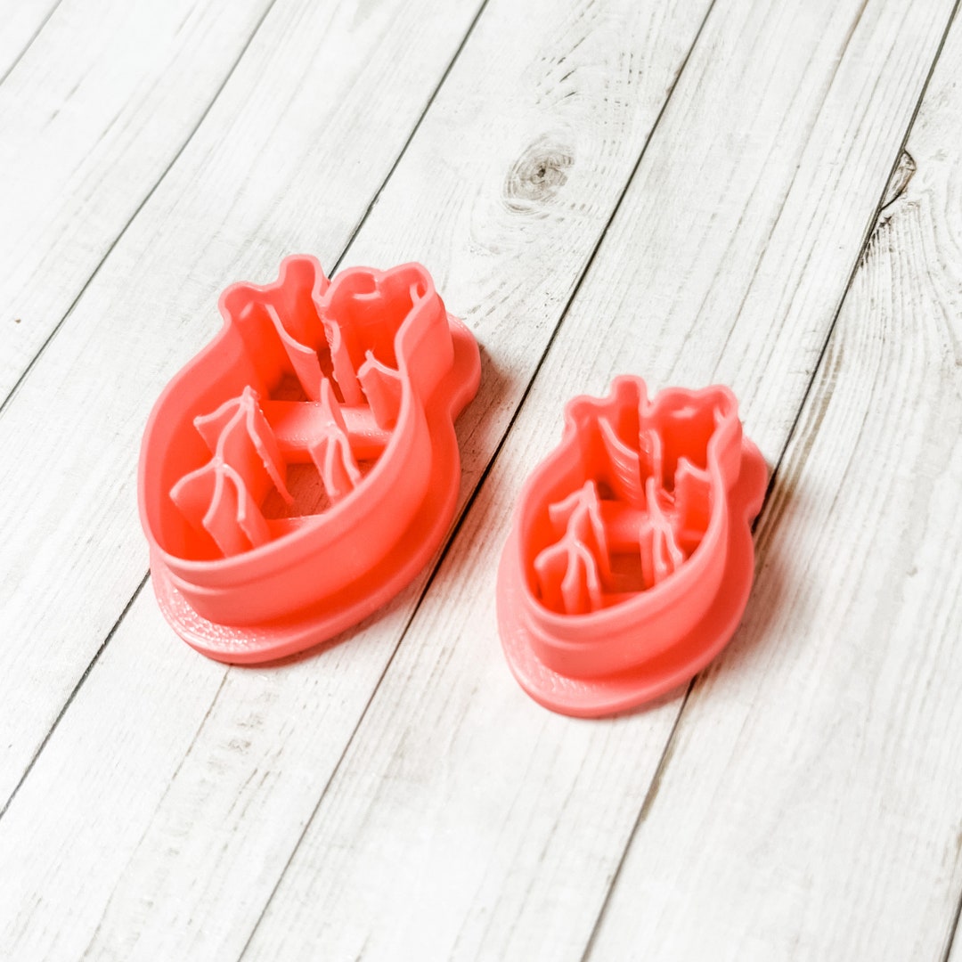 Anatomical Heart With Imprints Cutter Polymer Clay 3D Printed - Etsy