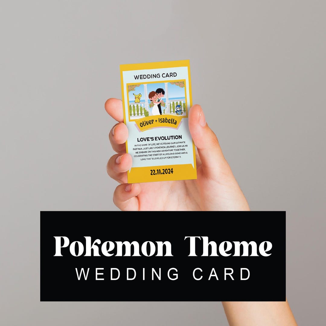 Pokemon-themed Wedding Invitation Editable Digital File Perfect for ...