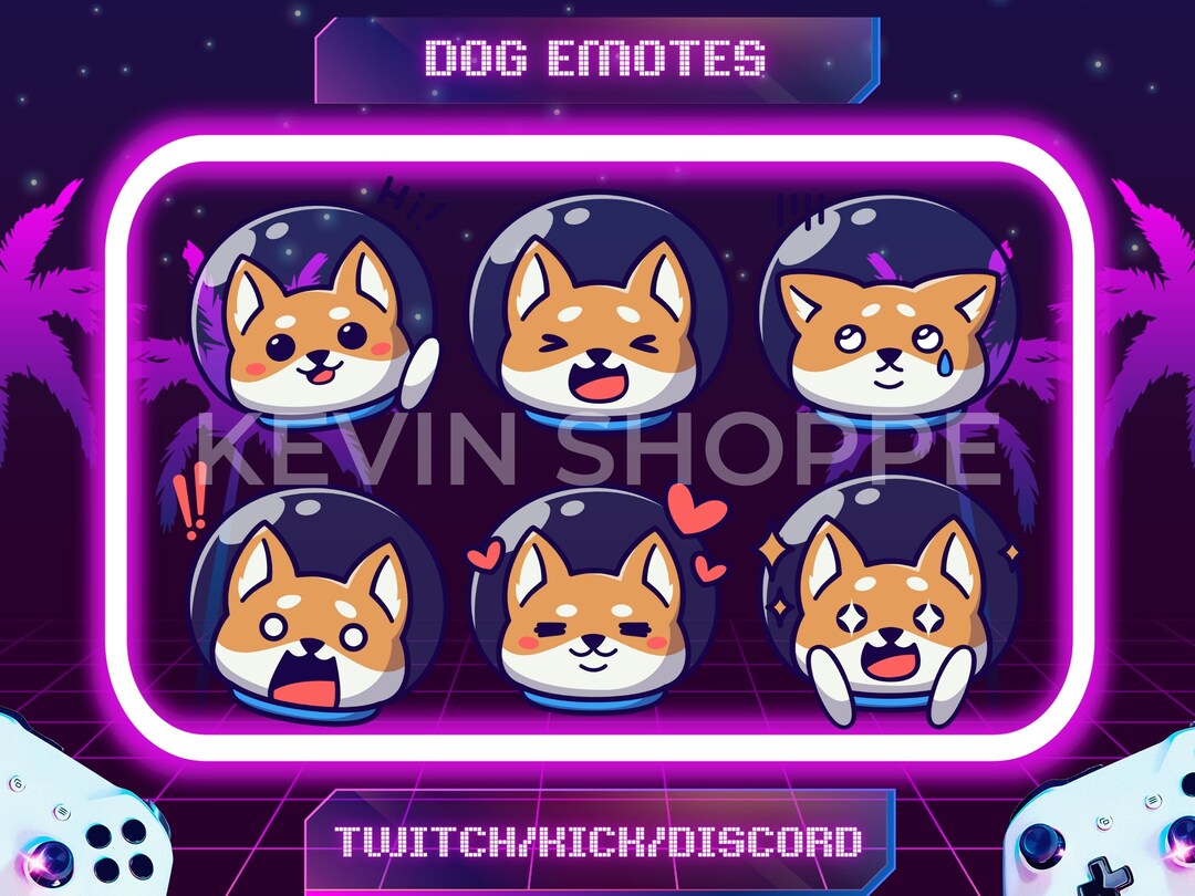 6 Dog Emotes Bundle Pack - Designed for Twitch, Youtube, Discord | Cute ...