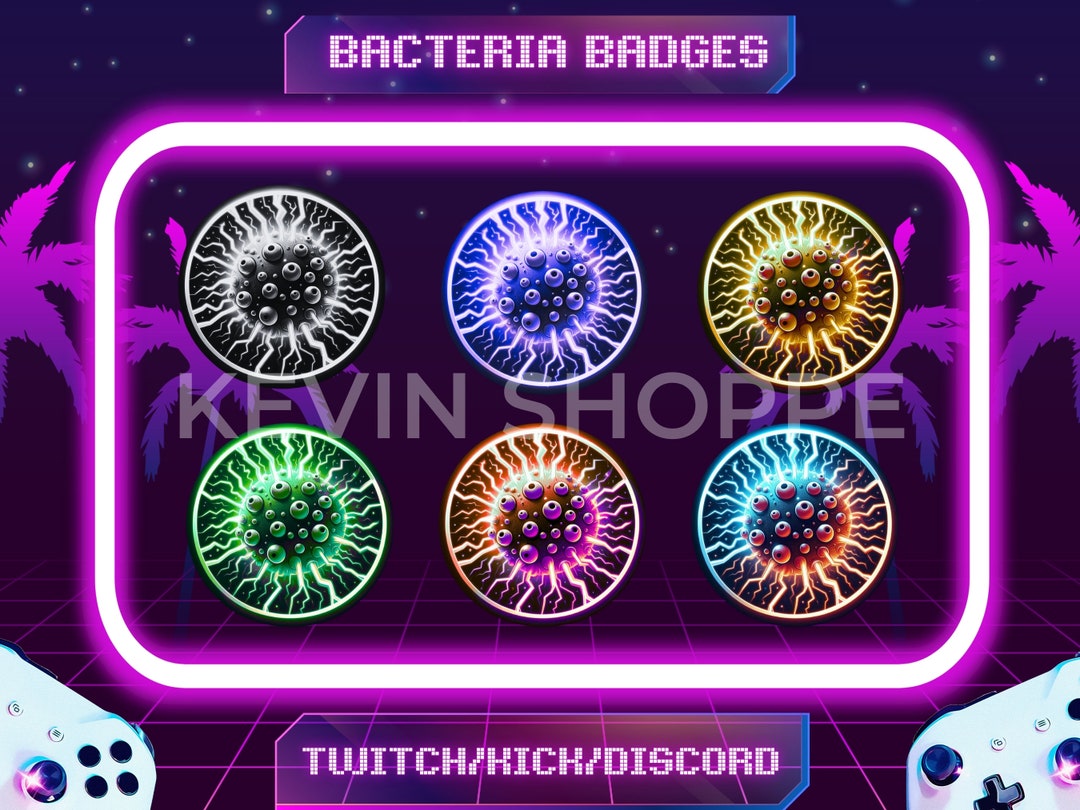Bacteria Sub Badges Virus Sub Badges Color Changing Sub Badges Sub ...