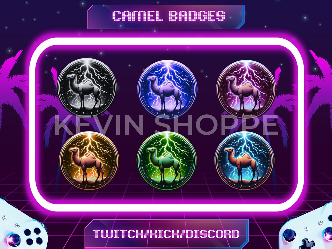 Cute Camel Twitch Badges Animal Twitch Badges Twitch Subscriber Badges ...