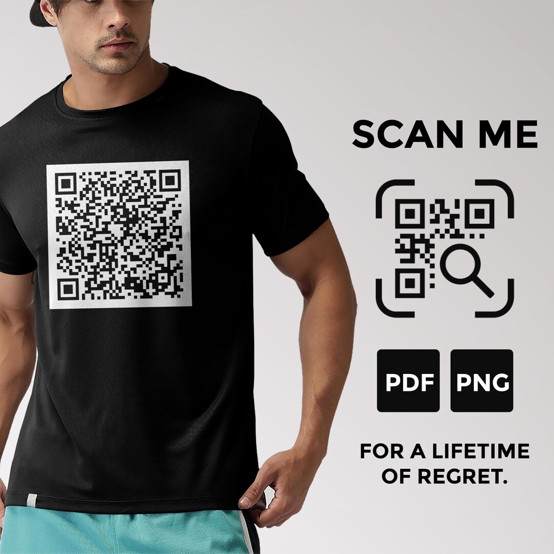 QR Code Prank Perfect for Merch, Posters, Cards, & More - Etsy