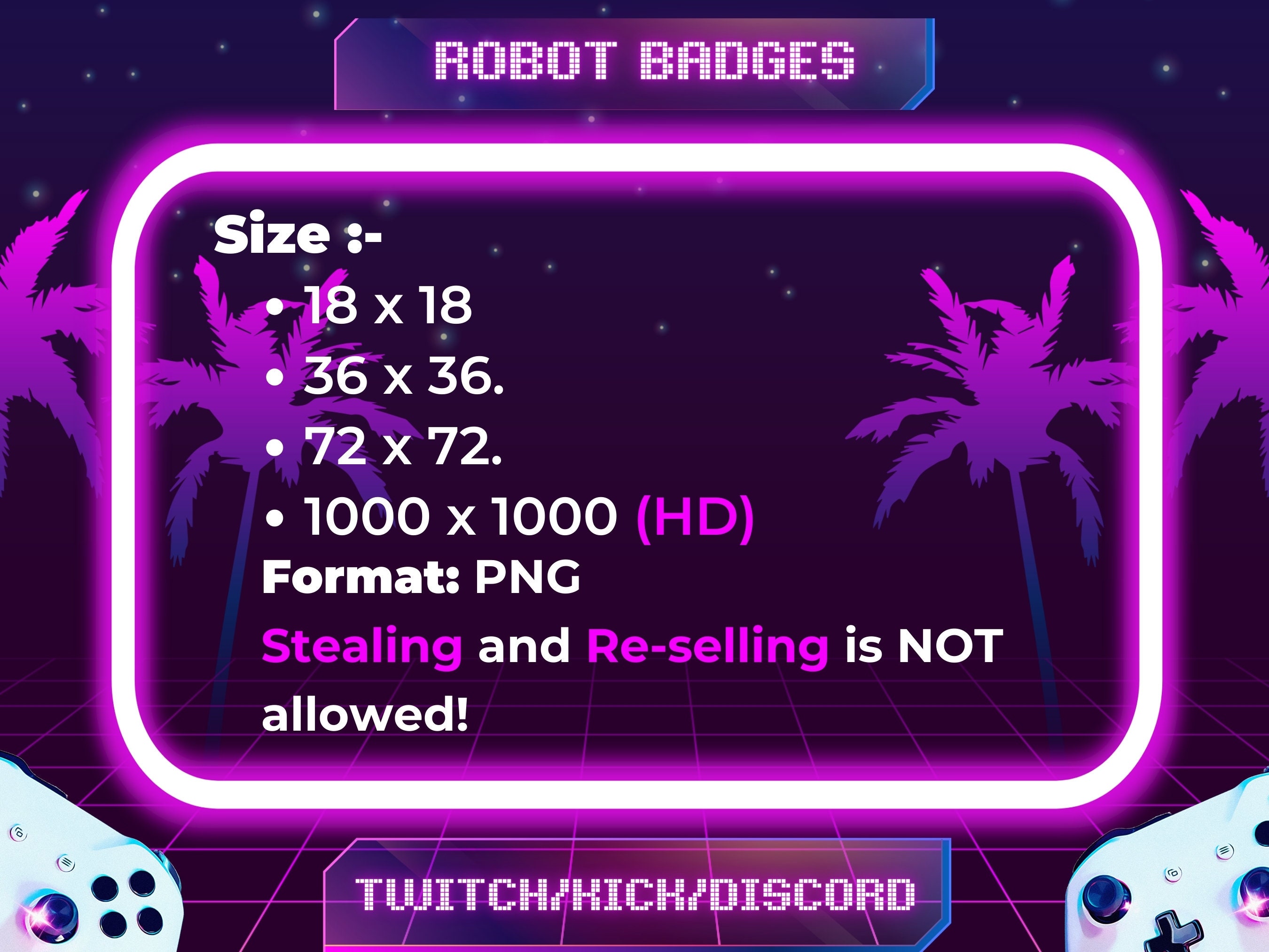 Twitch Robot Sub Badges 6 Badges Static Badges Compatible With Twitch ...