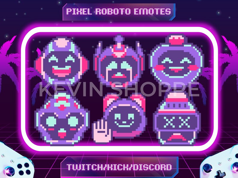Pixel Robot Emotes | Twitch, Youtube, Discord, Community, and Streamer ...