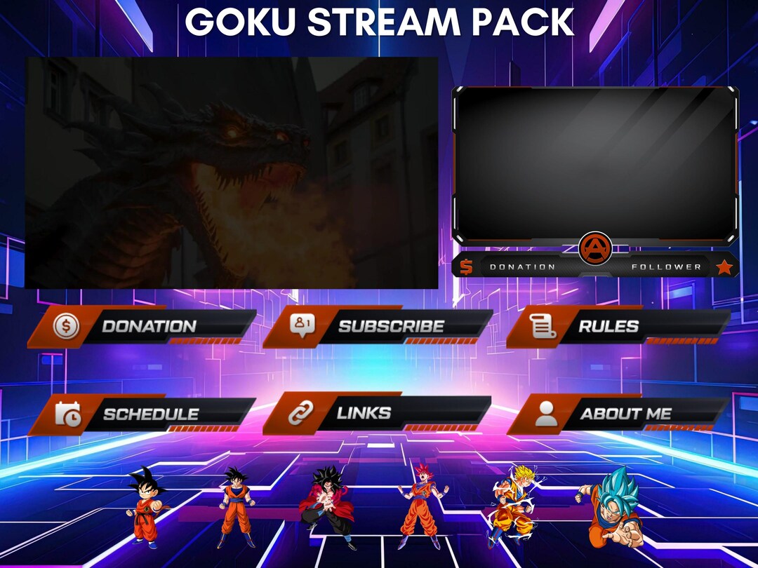 Go-ku Overlay Pack | Complete Overlay Pack for Twitch, Youtube & Kick ...
