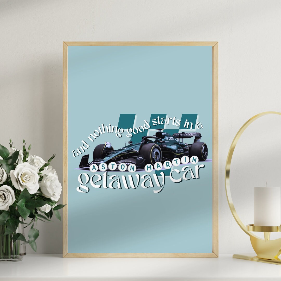 Getaway Car Inspired Print | F1 Aston Martin Print | Swiftie Inspired ...