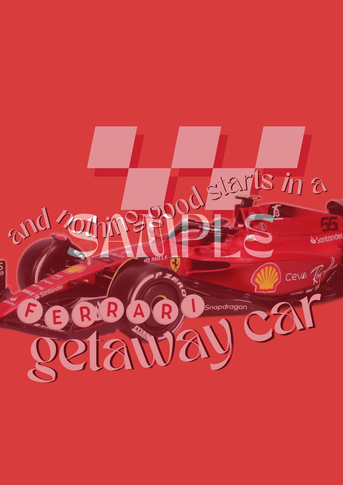 Getaway Car Inspired Print | F1 Ferrari Print | Swiftie Inspired Print ...