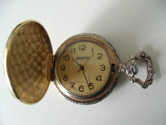 Vintage Russian Rocket Pocket Watch – Embossed Mechan… - Gem