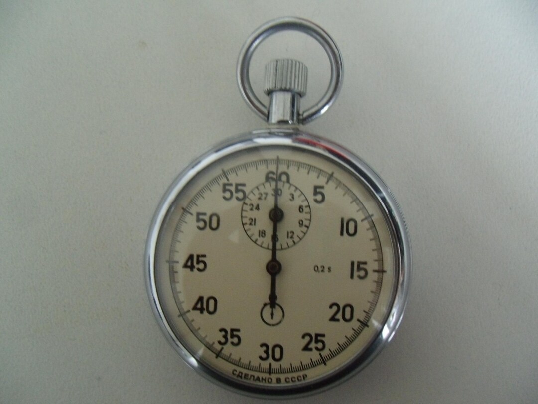 Old Russian Chronometer, Vintage Timer, Pocket Watch Chronometer ...