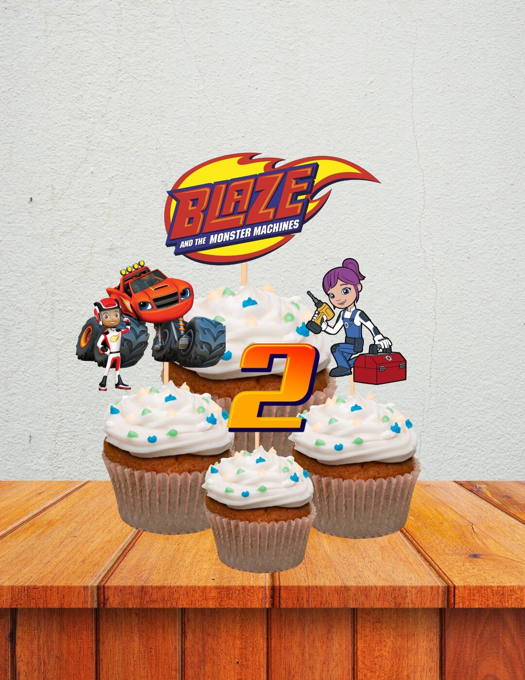 Blaze Cupcake Toppers / Blaze and the Monster Machine / Blaze Cupcake ...