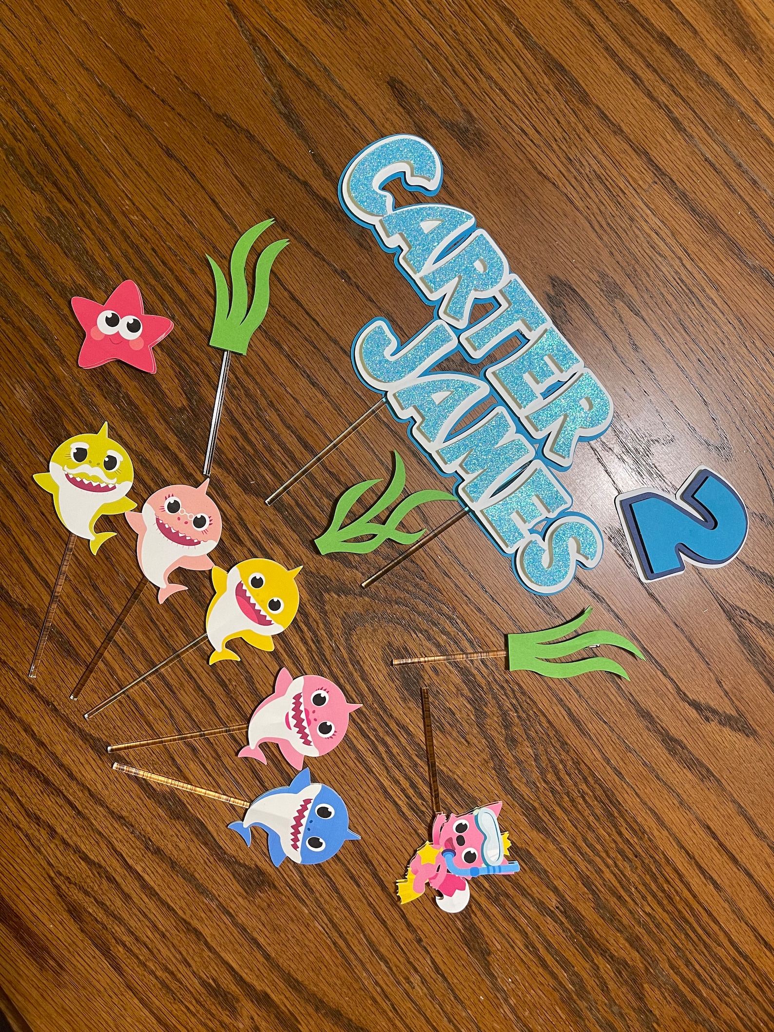 Baby Shark Cake Topper / Baby Shark Cake Toppers / Baby Shark Party ...