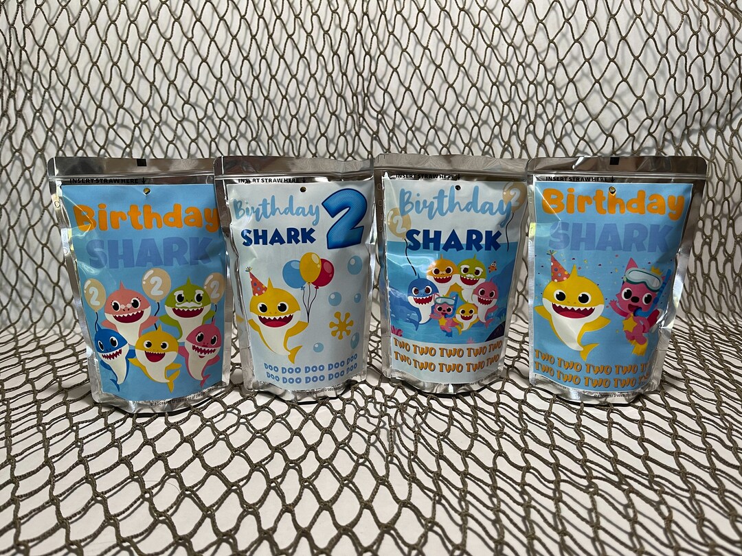 Baby Shark Capri Sun Labels, Capri Sun Labels, Baby Shark, Baby Shark ...